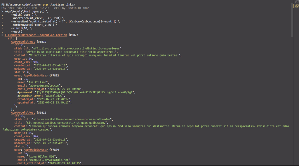 Cách Dân Dev “chơi” Tinker Laravel Rivercrane 